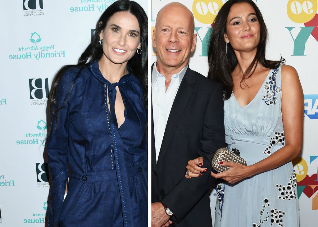 Demi Agus Brus Emma Heming Willis Smiles With Husband Bruce Willis In