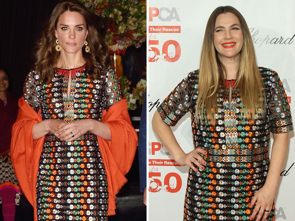 Am selben Tag: Herzogin Kate & Drew Barrymore im Partnerlook ...