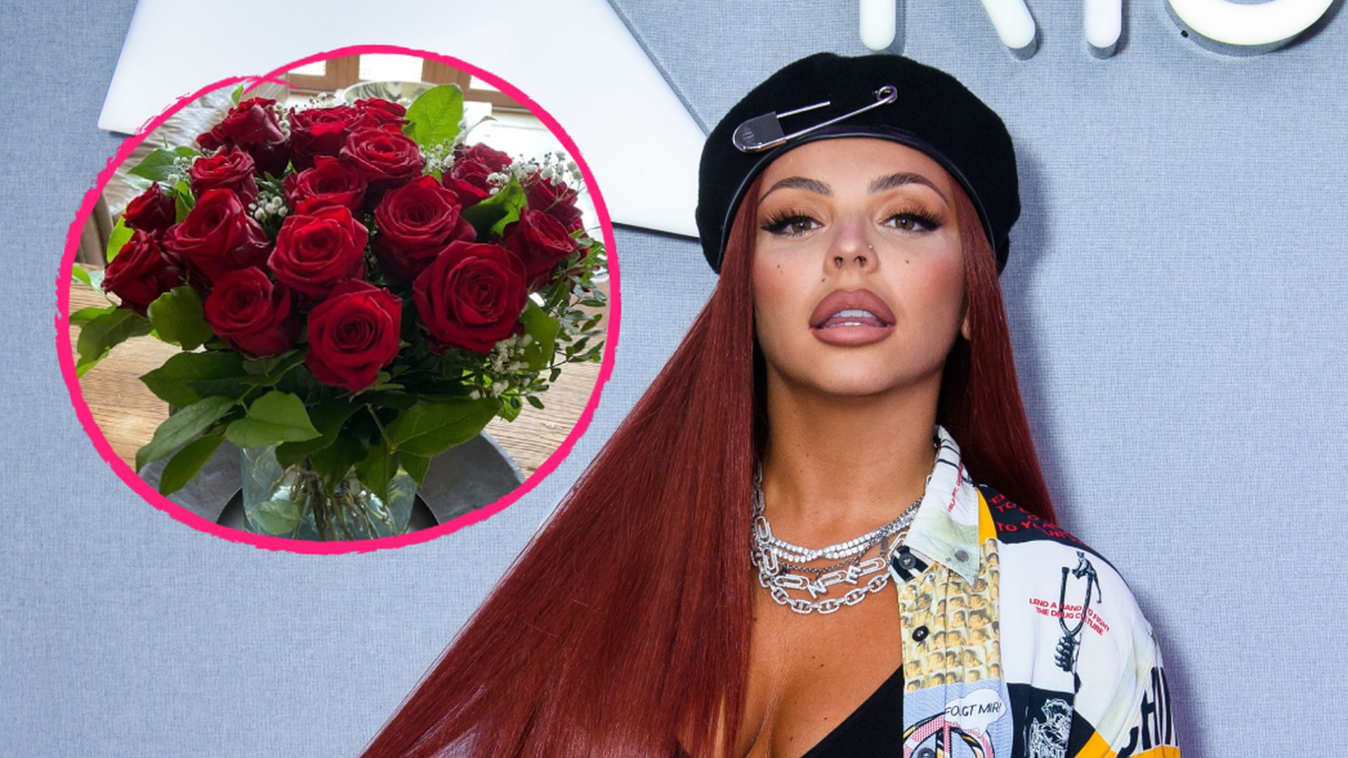 Ein neuer Verehrer? Jesy Nelson freut sich über Strauß Rosen