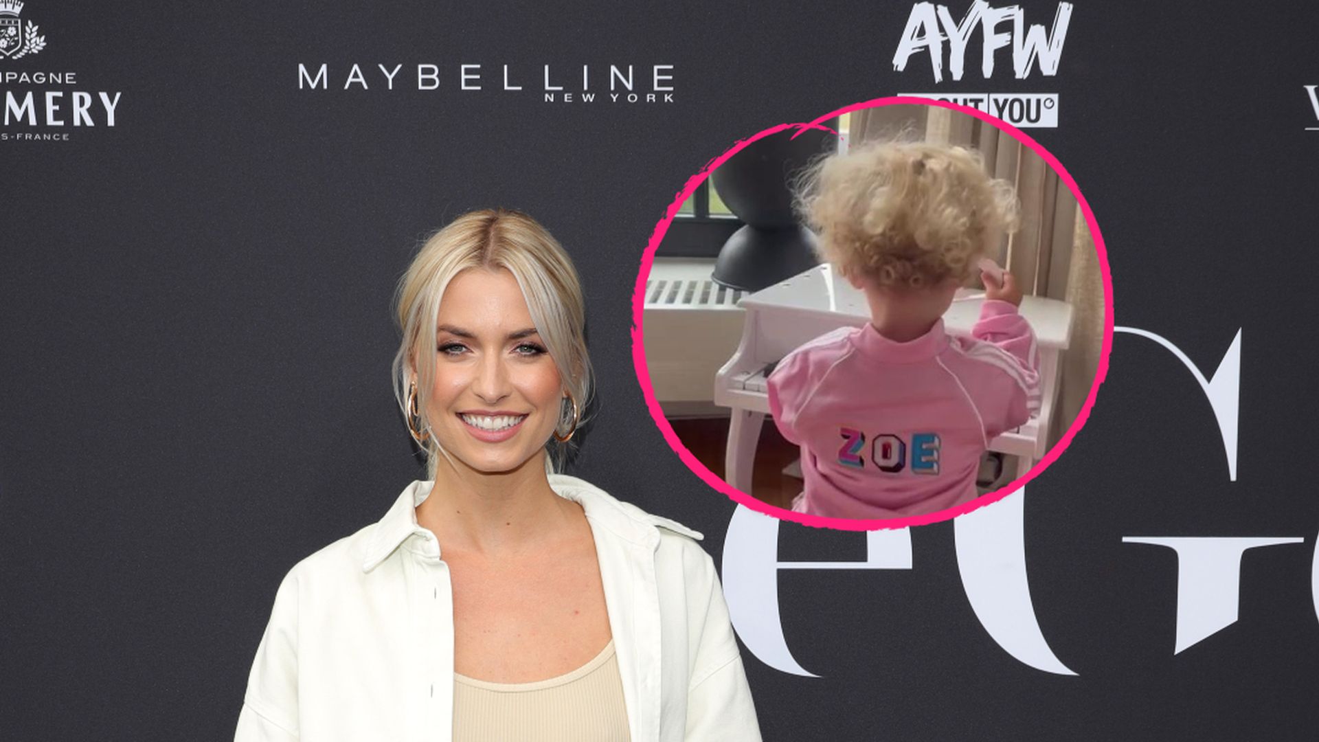 Süß: Lena Gercke zeigt, wie ihre Tochter am Klavier klimpert