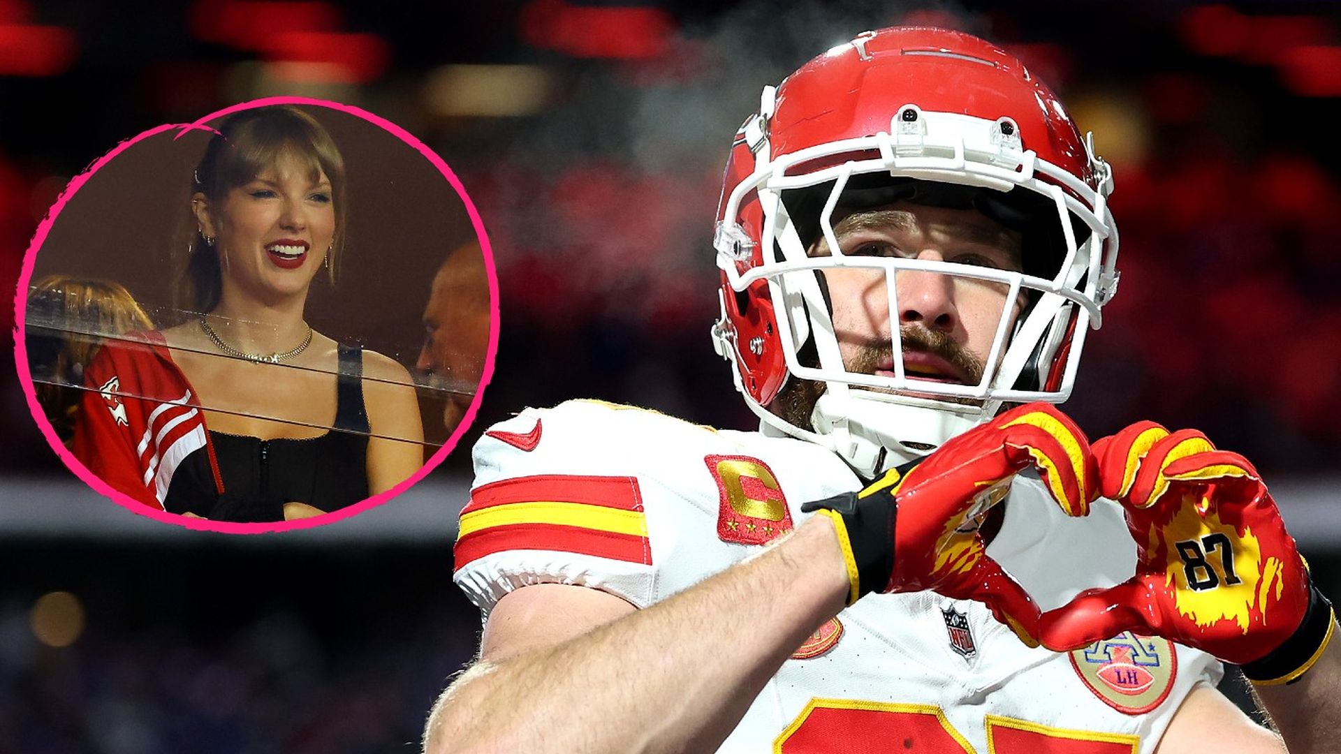 Mal nicht Taylor: Sie grüßte Travis Kelce mit Herz-Zeichen!