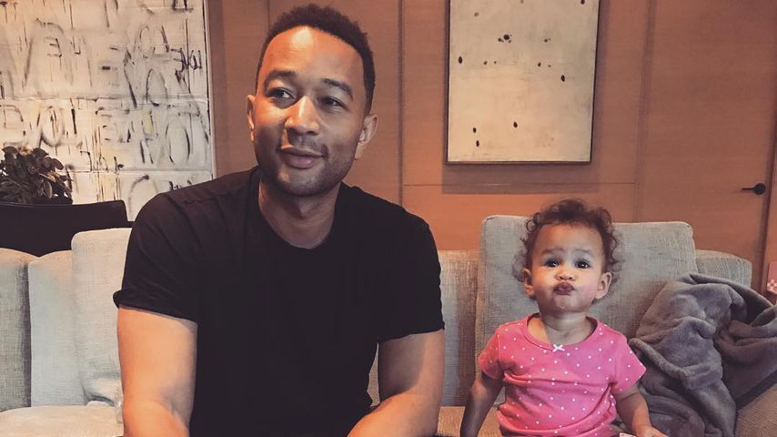 Familien-Support für Chrissy: John Legend backstage mit Luna ...